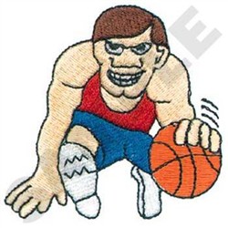 Monster Basketball Player Embroidery Design | EmbroideryDesigns.com