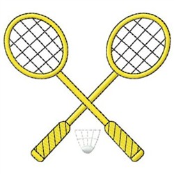 Badminton Embroidery Design | EmbroideryDesigns.com