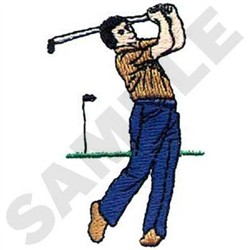 Golfer Embroidery Design | EmbroideryDesigns.com