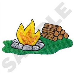 Campfire Embroidery Design | EmbroideryDesigns.com