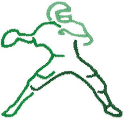 Quarterback Outline Embroidery Design | EmbroideryDesigns.com