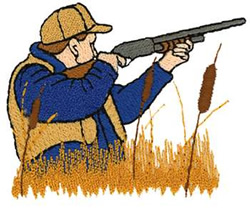 Shotgun Hunter Embroidery Design | EmbroideryDesigns.com