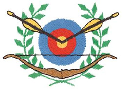 Archery Crest Embroidery Design | EmbroideryDesigns.com