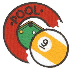 Pool Embroidery Design | EmbroideryDesigns.com