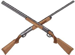 Crossed Shotguns Embroidery Design | EmbroideryDesigns.com