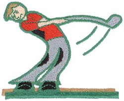 Golfer Embroidery Design | EmbroideryDesigns.com