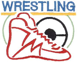 Wrestling Embroidery Design | EmbroideryDesigns.com