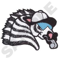 Zebra Referee Head Embroidery Design | EmbroideryDesigns.com