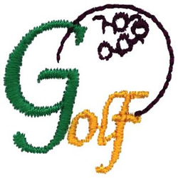 Golf Embroidery Design | EmbroideryDesigns.com