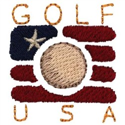 Golf USA Embroidery Design | EmbroideryDesigns.com