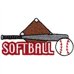 Softball Embroidery Design | EmbroideryDesigns.com