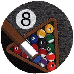 Billiards Embroidery Design | EmbroideryDesigns.com