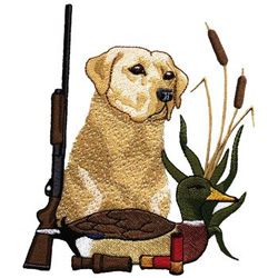 Hunting Lab Embroidery Design | EmbroideryDesigns.com