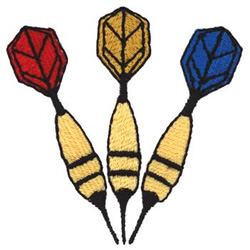 3 Darts Embroidery Design | EmbroideryDesigns.com