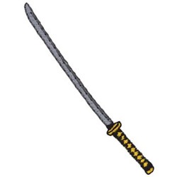 Samurai Sword Embroidery Design | EmbroideryDesigns.com