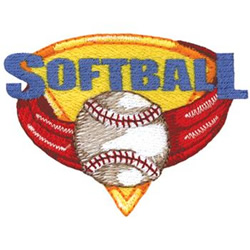 Softball Embroidery Design | EmbroideryDesigns.com