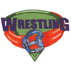 Wrestling Embroidery Design | EmbroideryDesigns.com