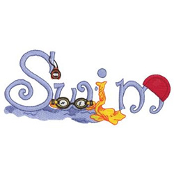 Swim Embroidery Design | EmbroideryDesigns.com