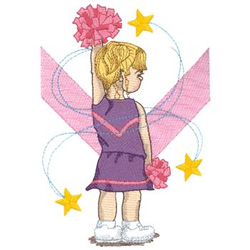Cheerleader Embroidery Design | EmbroideryDesigns.com