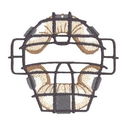 Umpires Mask Embroidery Design | EmbroideryDesigns.com