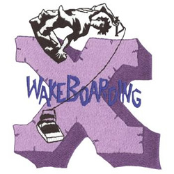 Extreme Wakeboarding Embroidery Design | EmbroideryDesigns.com