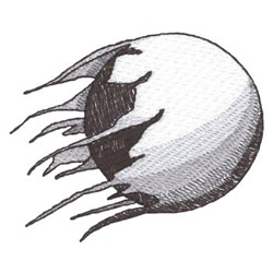 Shredded Golf Ball Embroidery Design | EmbroideryDesigns.com