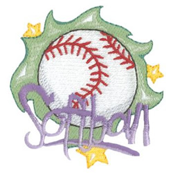 Softball Embroidery Design | EmbroideryDesigns.com