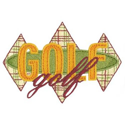 Golf Motif Embroidery Design | EmbroideryDesigns.com