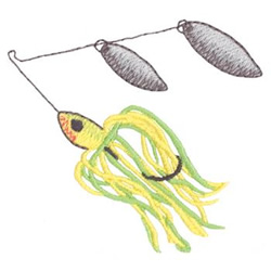 Double Blade Spinnerbait Embroidery Design | EmbroideryDesigns.com