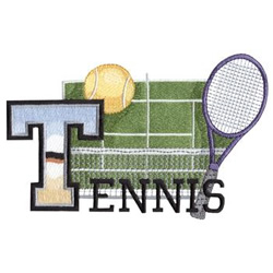 Tennis Embroidery Design | EmbroideryDesigns.com