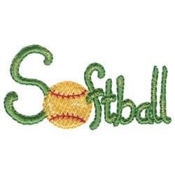Softball Embroidery Design | EmbroideryDesigns.com