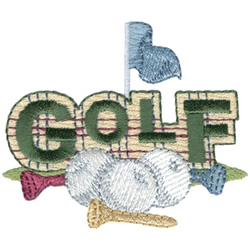 Golf Logo Embroidery Design | EmbroideryDesigns.com