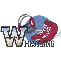 Wrestling Embroidery Design | EmbroideryDesigns.com