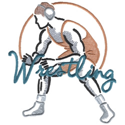 Wrestling Embroidery Design | EmbroideryDesigns.com