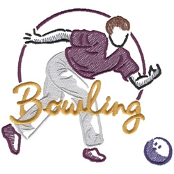 Bowling Embroidery Design | EmbroideryDesigns.com