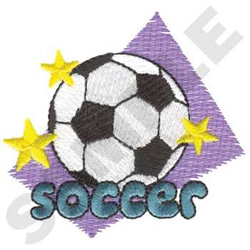 Girls Soccer Logo Embroidery Design | EmbroideryDesigns.com