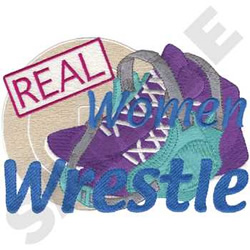 Womens Wrestling Embroidery Design | EmbroideryDesigns.com