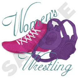 Womens Wrestling Embroidery Design | EmbroideryDesigns.com