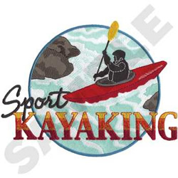 Sport Kayaking Embroidery Design | EmbroideryDesigns.com
