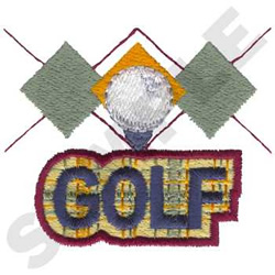 Golf Logo Embroidery Design | EmbroideryDesigns.com