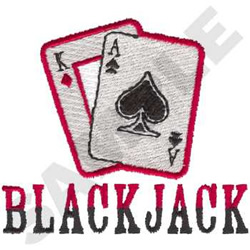 Blackjack Embroidery Design | EmbroideryDesigns.com