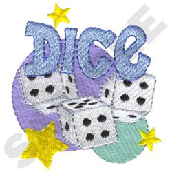Dice Embroidery Design | EmbroideryDesigns.com