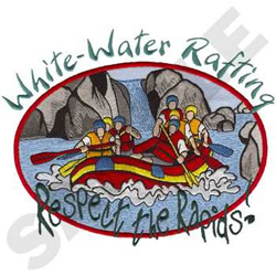 Whitewater Rafting Embroidery Design | EmbroideryDesigns.com