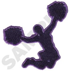Cheerleader Embroidery Design | EmbroideryDesigns.com