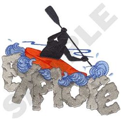Kayaking Embroidery Design | EmbroideryDesigns.com