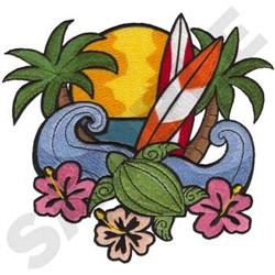 Surf Embroidery Design | EmbroideryDesigns.com