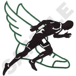 Track Silhouette Embroidery Design | EmbroideryDesigns.com
