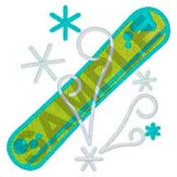 Snowboard Swirl Embroidery Design | EmbroideryDesigns.com