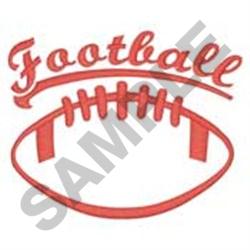 Football Outline Embroidery Design | EmbroideryDesigns.com