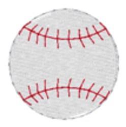 Baseball 1/2 Inch Embroidery Design | EmbroideryDesigns.com